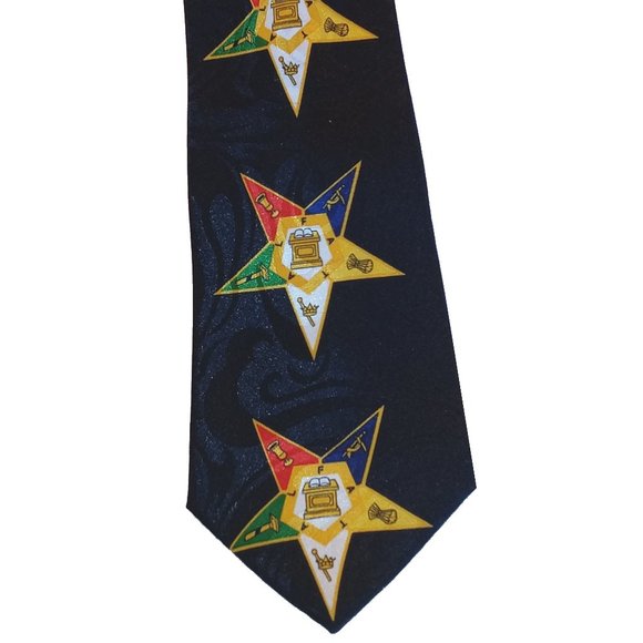 Steven Harris | Accessories | Order Of The Eastern Star Necktie Black ...